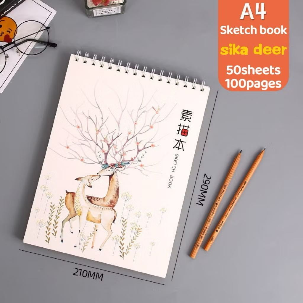 Sika Deer A4 Sketch Pad 50 Sheets Professional Sketchbook For Drawing ...
