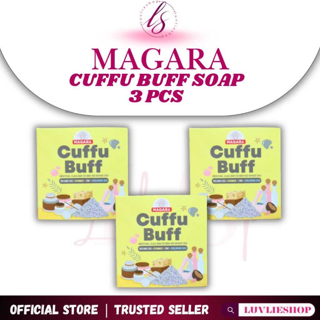 Magara Skin 3 Cuffu Buff Bars Volcanic Ash Soap 70g | Shopee Philippines