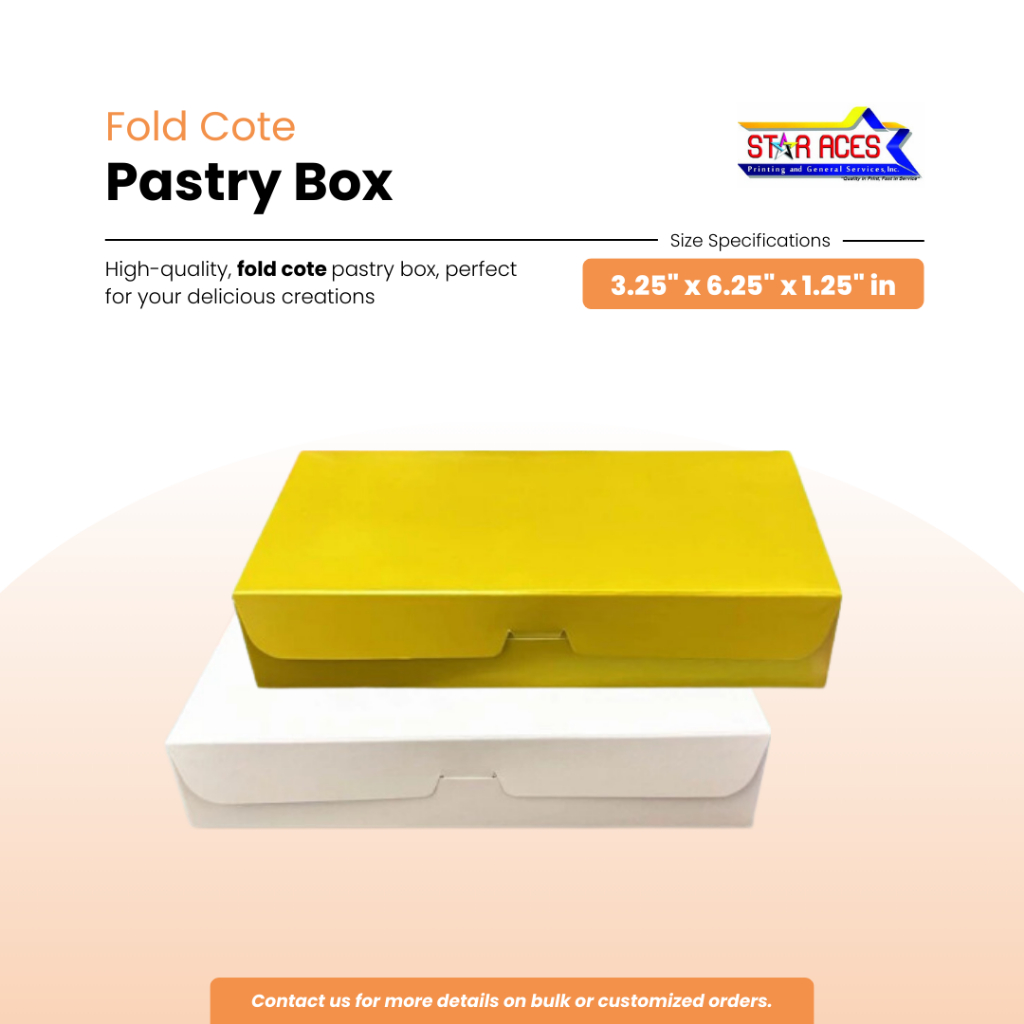 Small Pastry Box 3.25x6.25x1.25 Gold/White | Grease Proof Meal Box Tart ...