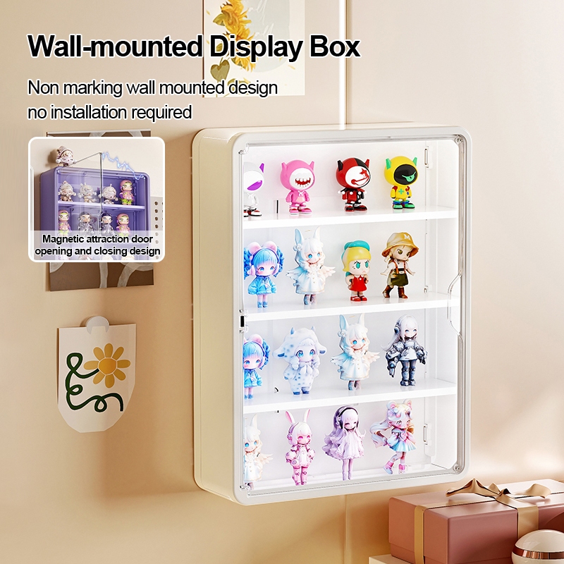 Popmart Dustproof Acrylic Display Case Wall Mounted Display Storage Box ...