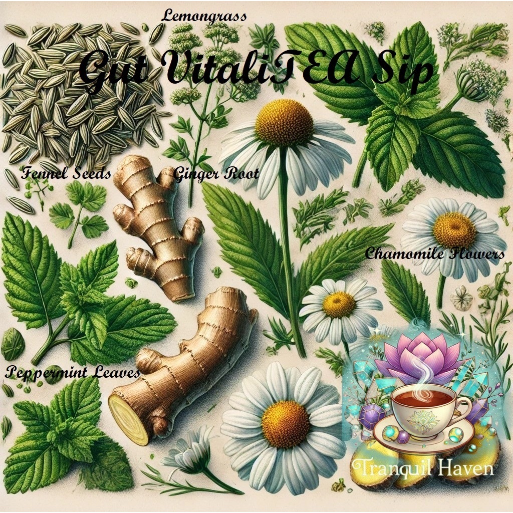 Healthy Gut Herbal Tea Blend - "Gut VitaliTEA Sip" (Effective ...