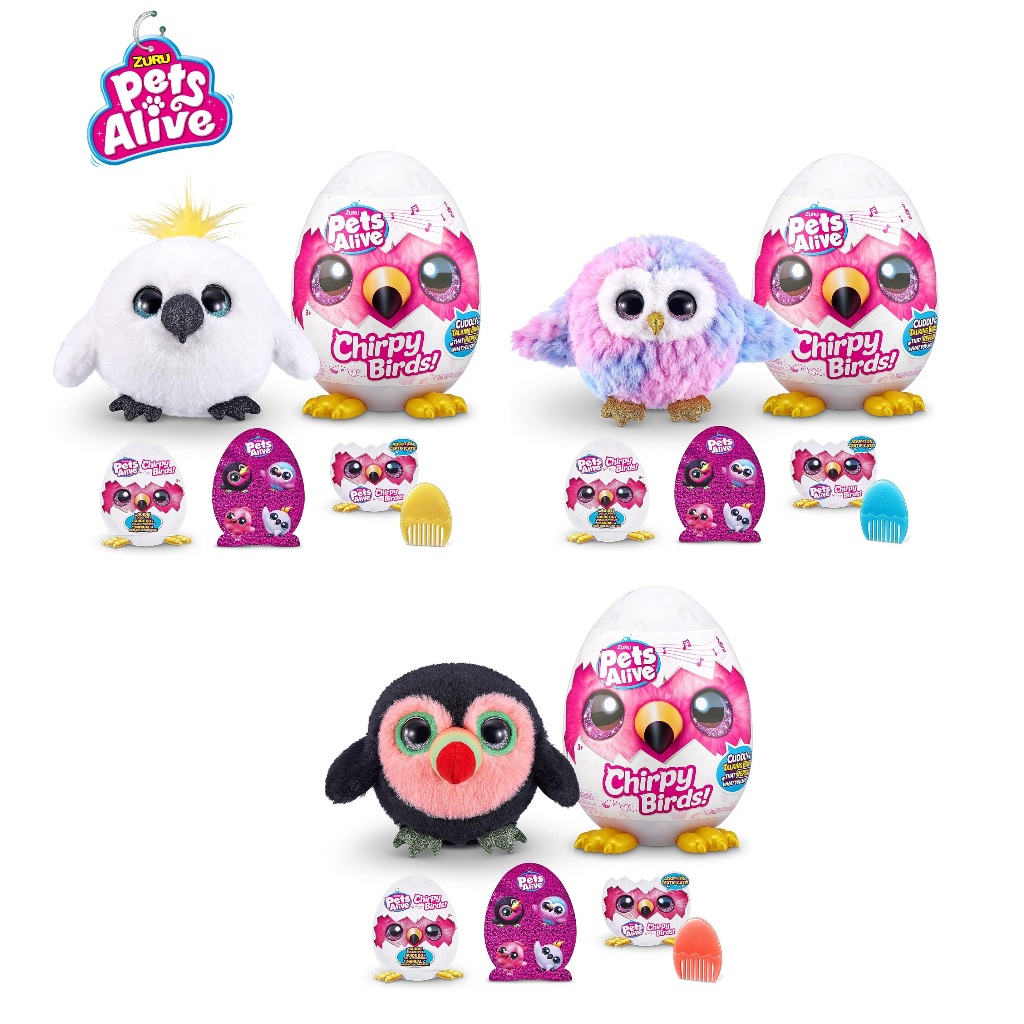 Pets Alive Chirpy Birds by ZURU, Electronic Pet That Speaks, Giant ...