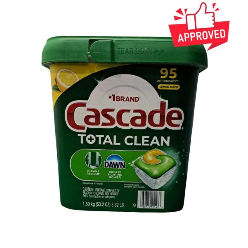 95 counts - Cascade Total Clean ActionPacs, Dishwasher Detergent, Fresh ...