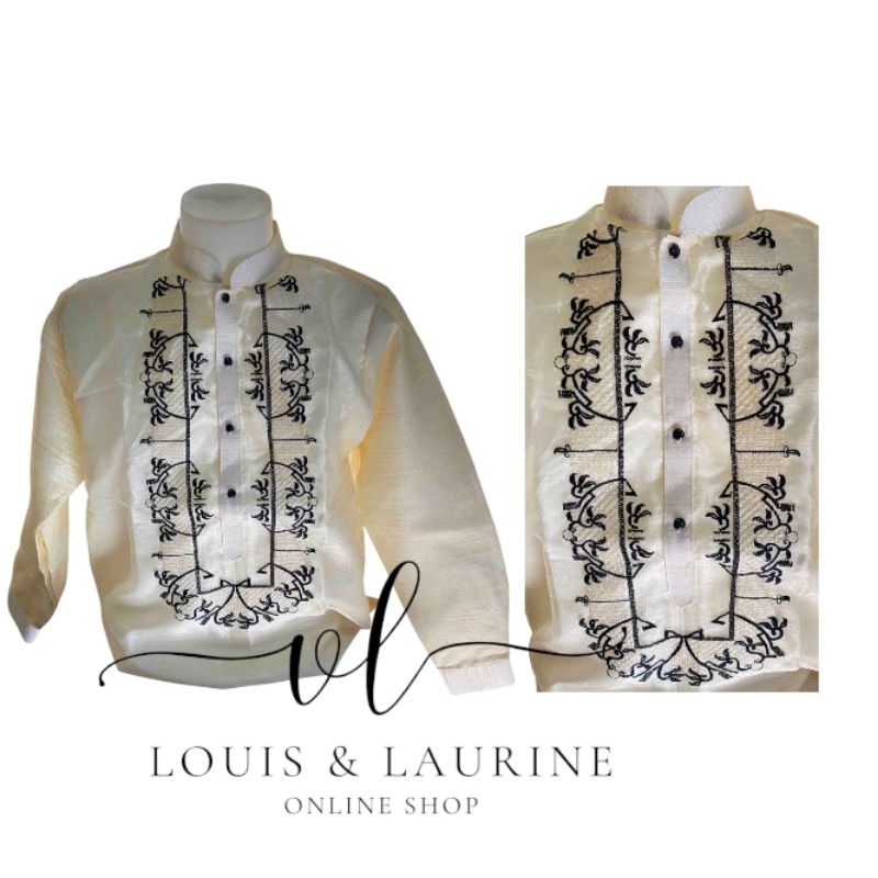 Modern Barong Tagalog for men - black burda | Shopee Philippines