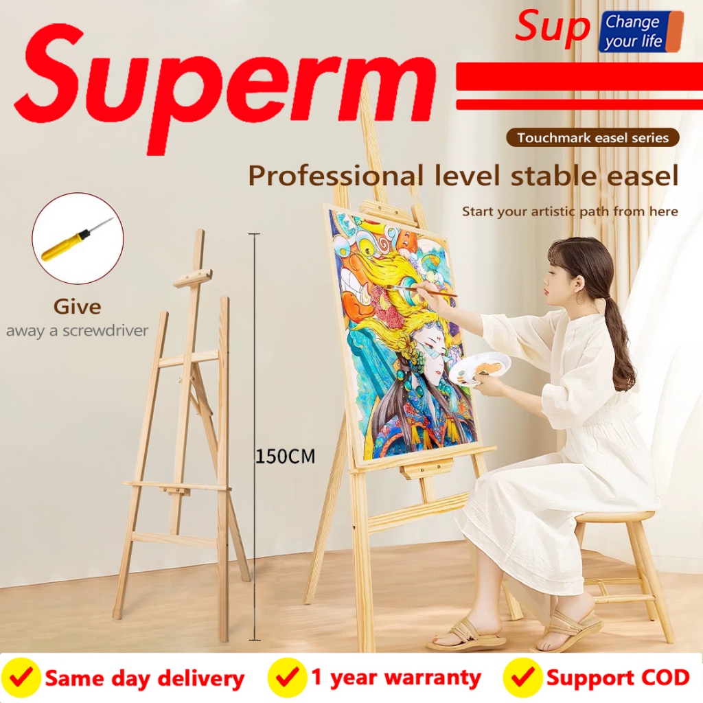 1.5 Meters Easel Painting Stand Wooden Display Stand Wooden Easel Stand ...