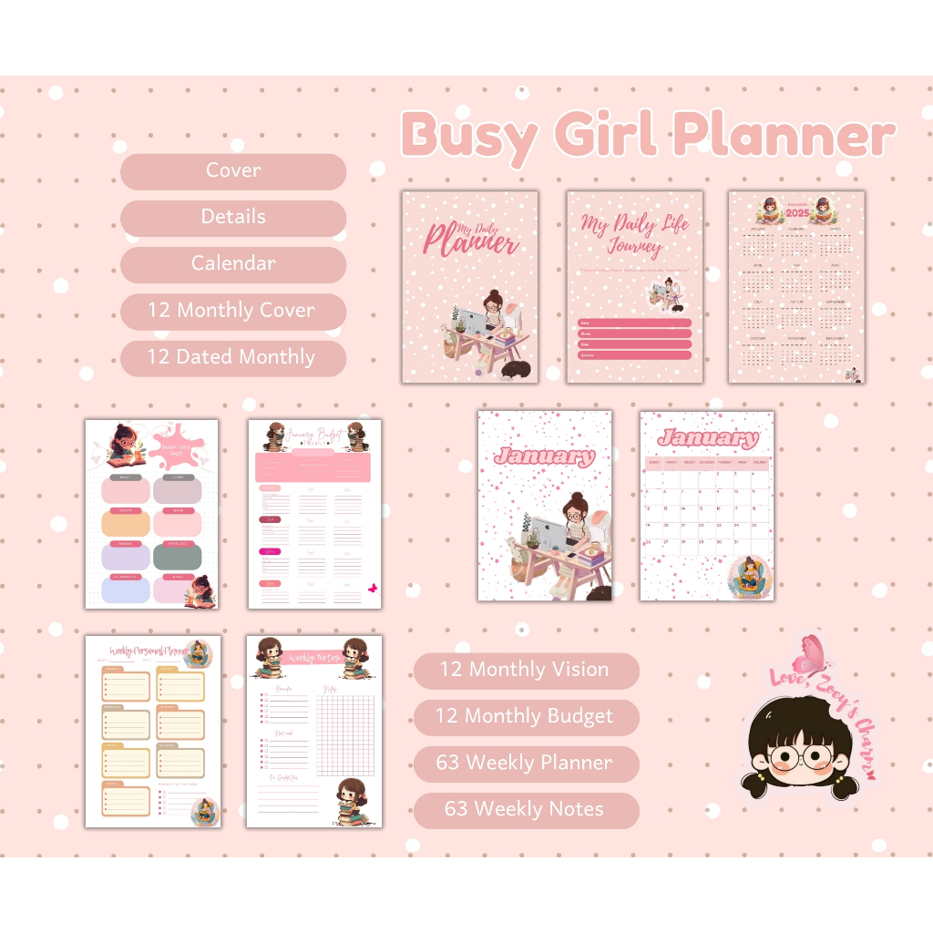 2025 Busy Girl Planner | A5 Dated Planner | Shopee Philippines
