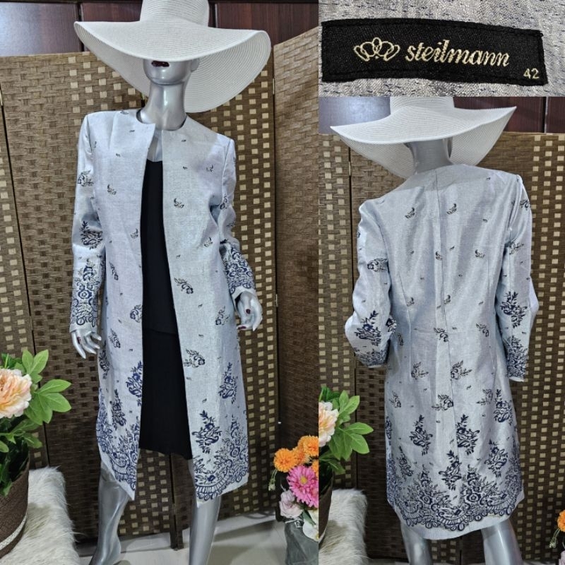 STEILMANN blue & gray none closure waist coat | Shopee Philippines