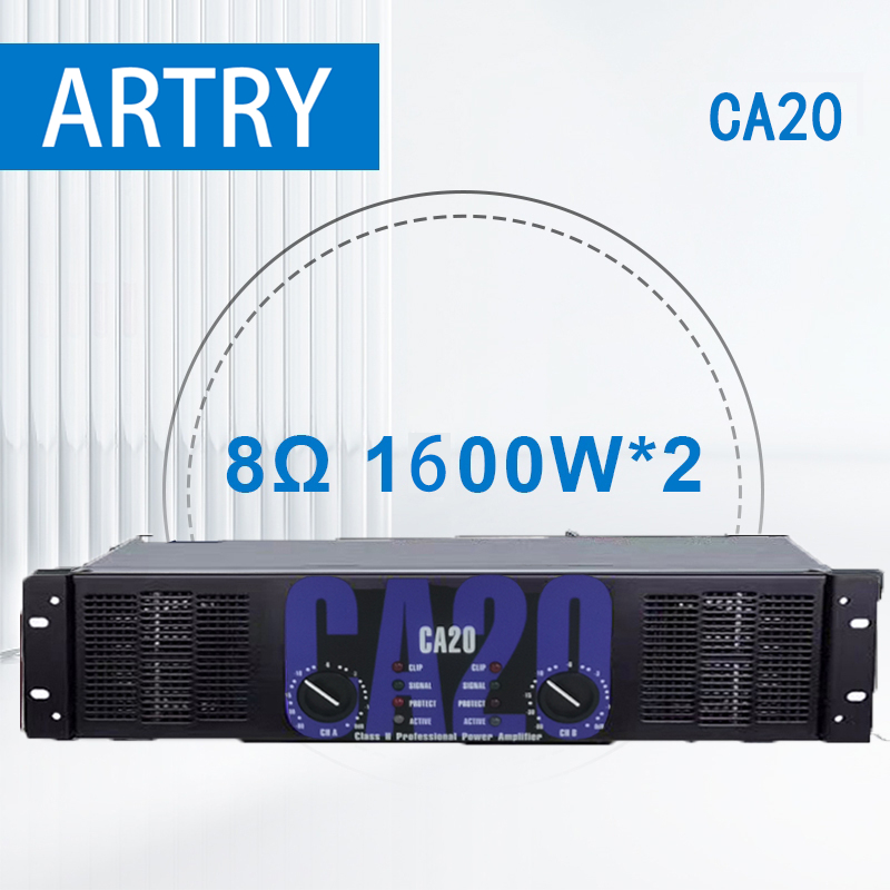 ARTRY CA20 Professional amplifier, two channels, 1600W high-power 8 ohms, audio amplifier ...