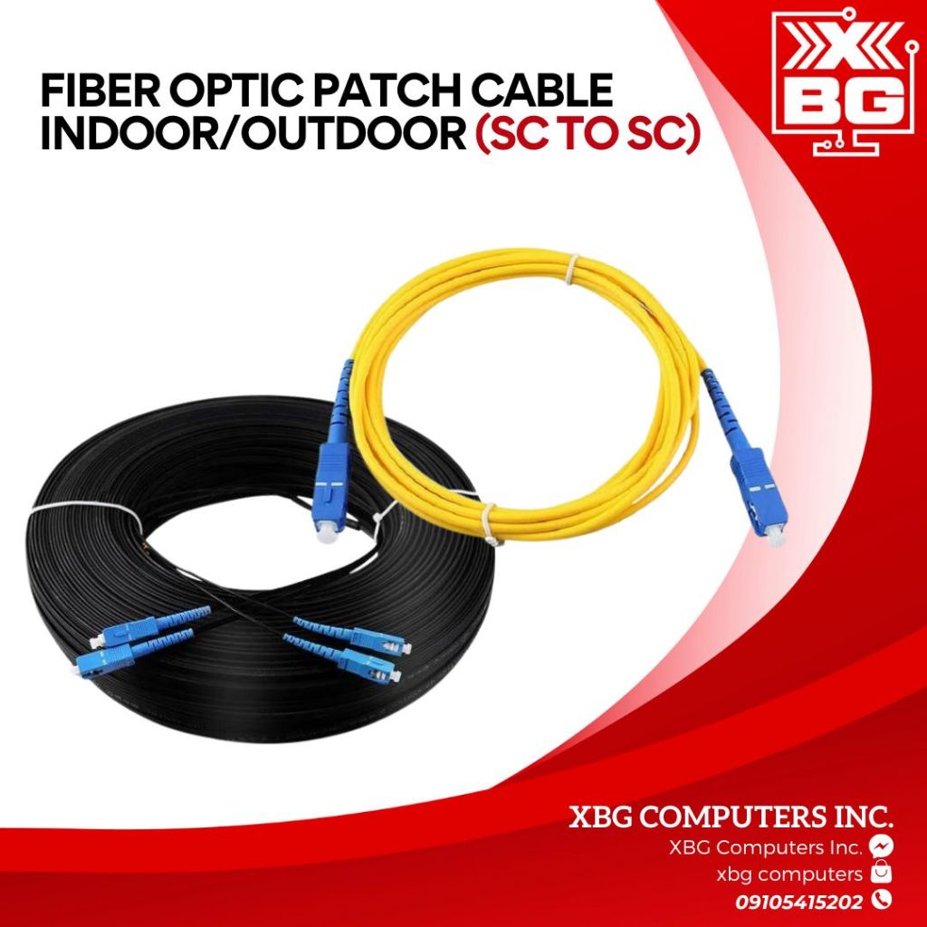 FIBER OPTIC CABLE CORD SC TO SC INDOOR OUTDOOR 3M 5M 10M 50M FOR PLDT ...