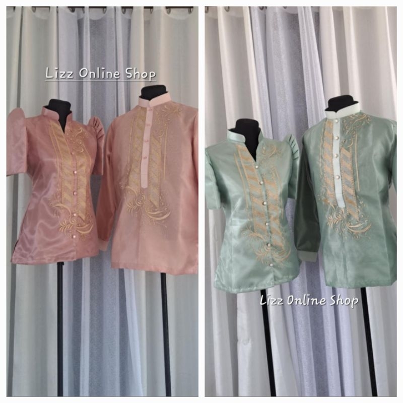 Modern Colored Barong and Filipiniana Blouse | Shopee Philippines