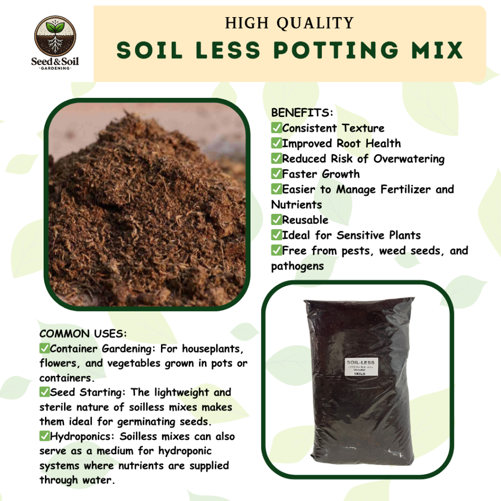 SOIL LESS POTTING MIX 1 KILO HIGH QUALITY | Shopee Philippines