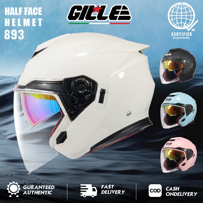 GILLE VISAGE half face helmet for motorcycle helmet dual visor for men ...