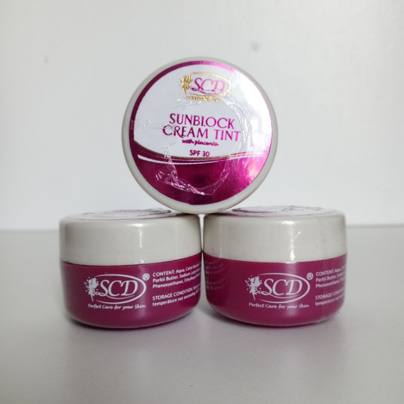 3pcs. SCD Sunblock Cream Tint Placenta SPF30 10g Sunscreen | Shopee ...