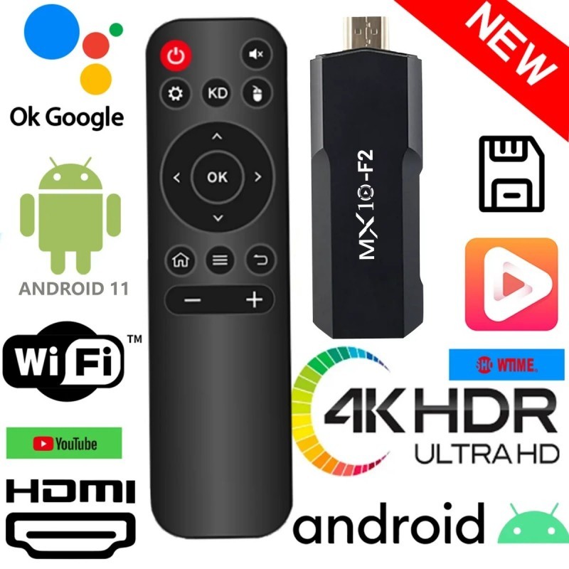 Newest MX10-F2 TV Stick Set Top Box 8GB 128GB Android HD 4K smart TV ...