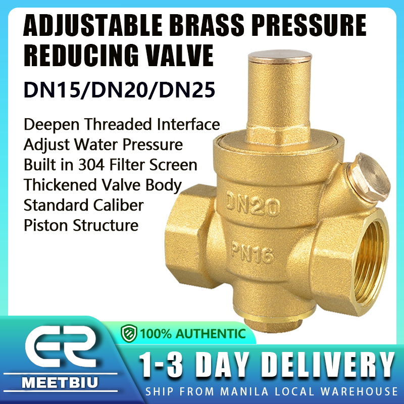DN15/DN20/DN25 Adjustable Brass Water Pressure Regulator Valve Relief ...