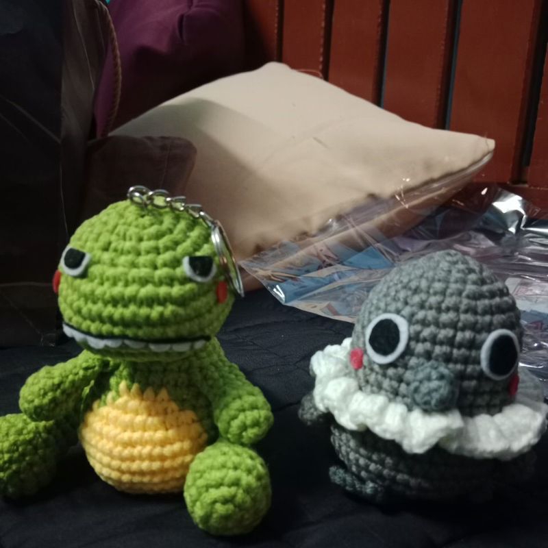 Grumpy Crow and Smiley Dino (customized order for Mam Denise) | Shopee ...