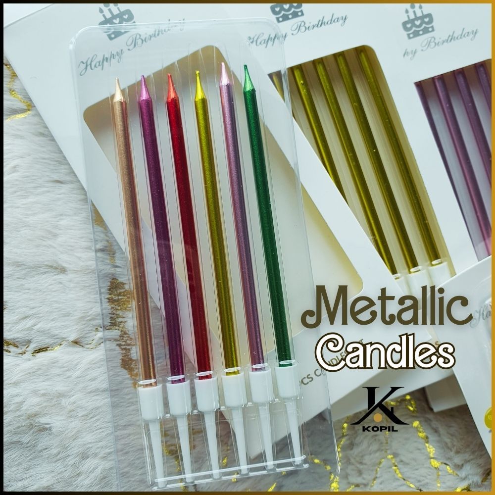 Metallic Stick Candles for birthday boy girl debut 7th decoration set ...