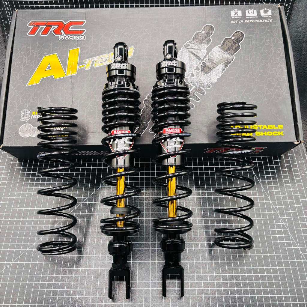TRC RACING 1120-365 REAR SHOCK SUSPENSION 365MM BLACK/BLACK for PCX/ADV ...