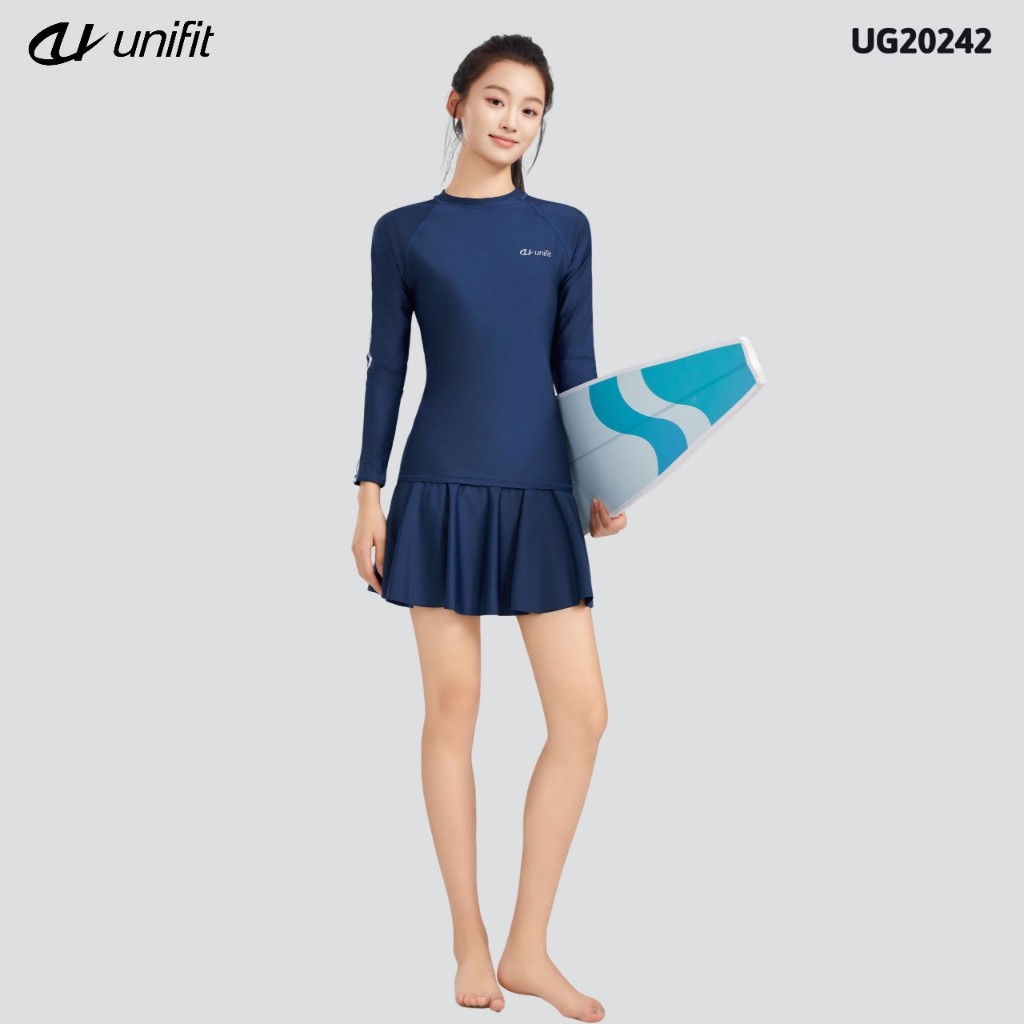 UNIFIT Women's Rash Guard Swimsuit Swimwear Rush Guard Skirts With ...