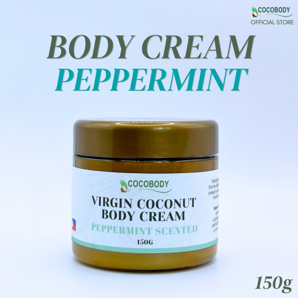 Cocobody, Virgin Coconut Body Cream Peppermint 150g | Shopee Philippines