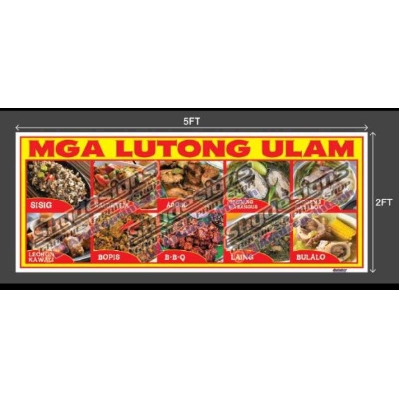 LUTONG ULAM TARPAULIN DISPLAY 5X2FT | Shopee Philippines