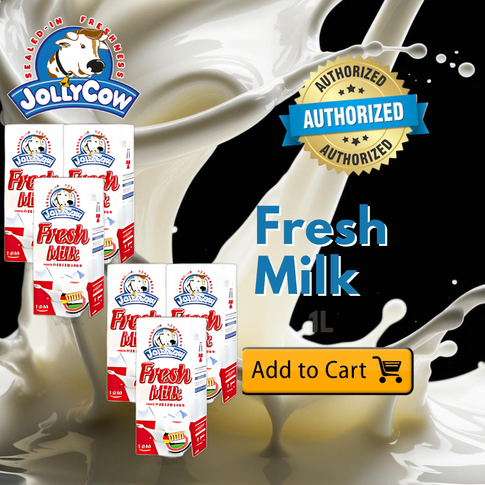 JollyCow Fresh Milk 1Lx6 Pack - Creamy, Nutritious, and Perfect for ...