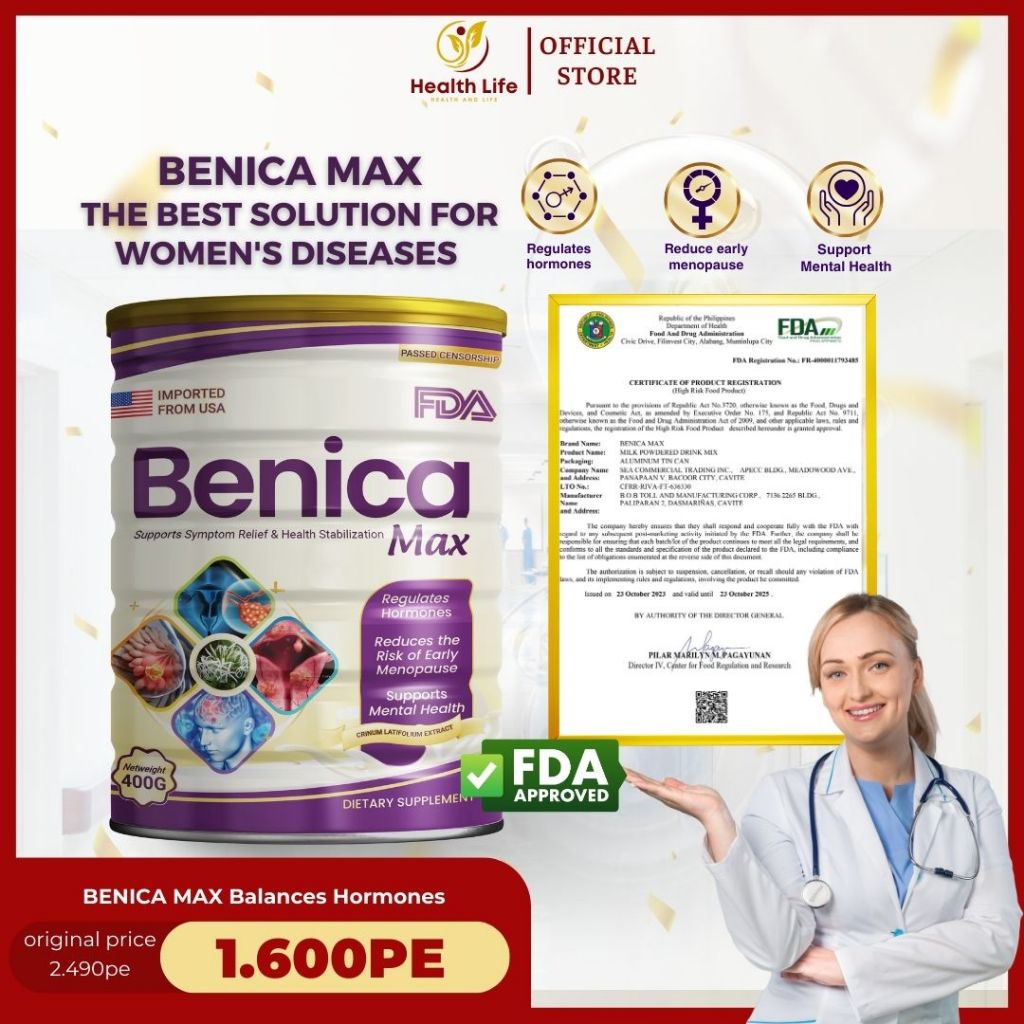 [LEGIT] Benica Max Herbal Milk 400g – Milk Powder for Hormone Balance ...