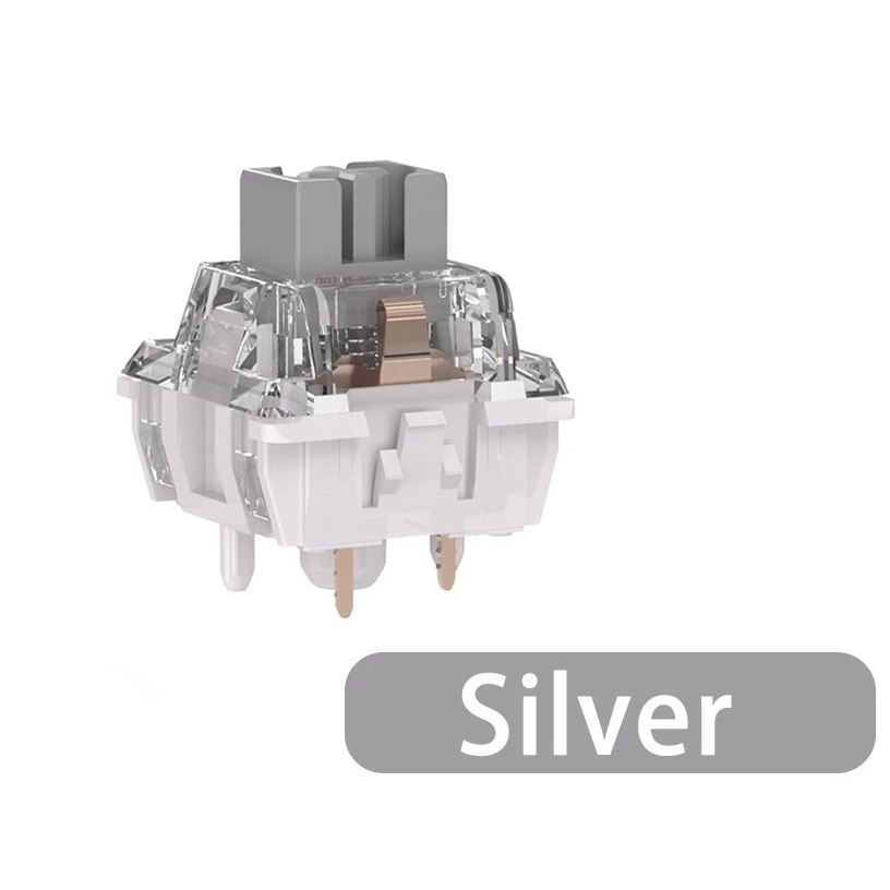 10pcs Royal Kludge Mechanical Keyboard Switches Sky Cyan, Silver Pro ...