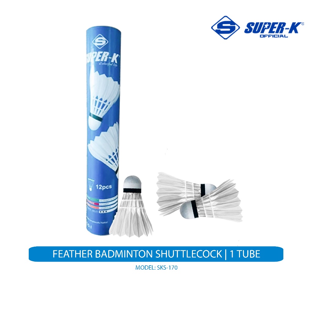 Super-K Feather Shuttlecock x 12 pcs (SKS-170) | Shopee Philippines