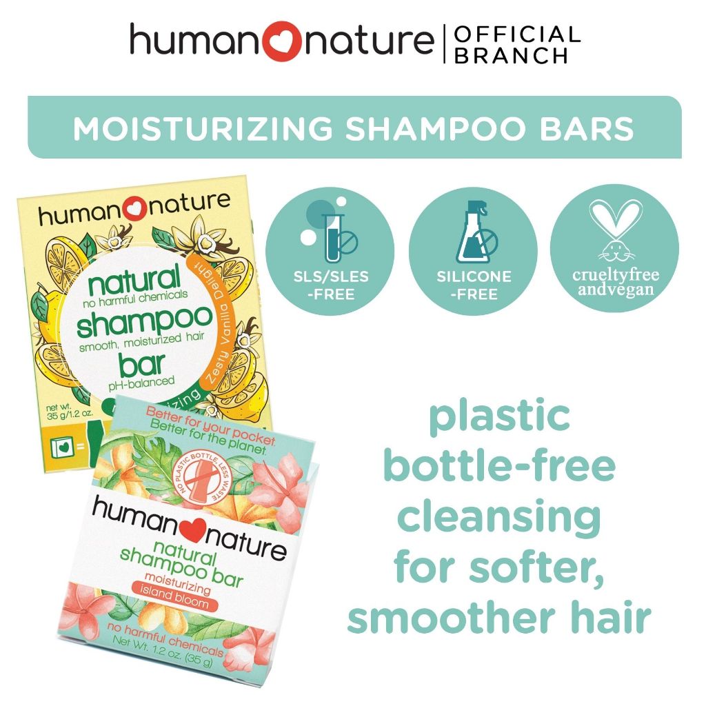 Human Nature Zesty Vanilla Delight Natural Moisturizing Shampoo Bar 70g ...