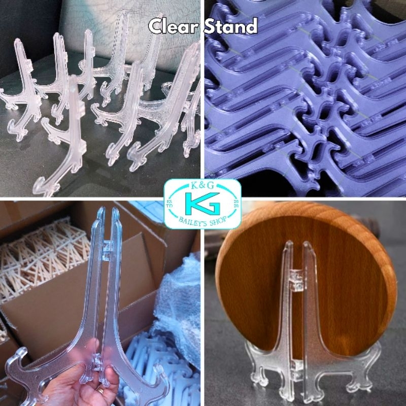 Plastic Plate Holder Clear Acrylic Stand Easel Transparent | Shopee ...