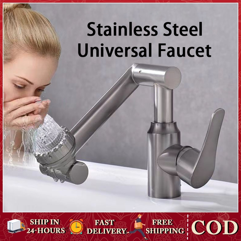 1080° Rotating Kitchen Faucet Wall Mounted Faucet Modern Rotatable ...