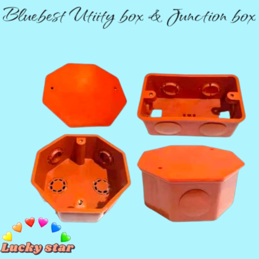 BLUEBEST PVC Junction Box /Utility Box /Cover (ORANGE) | Shopee Philippines