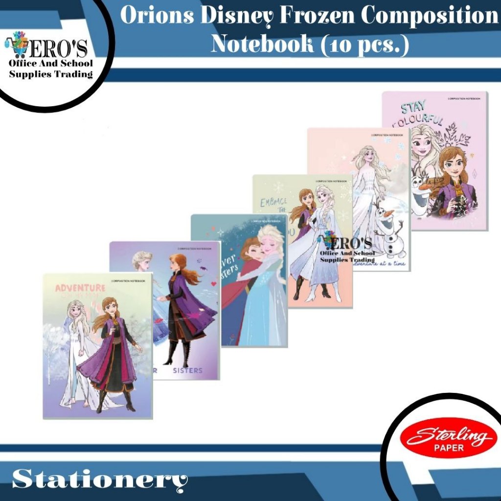 ORIONS Disney Frozen COMPOSITION NOTEBOOK w/ Plastic Jacket - 80 leaves ...