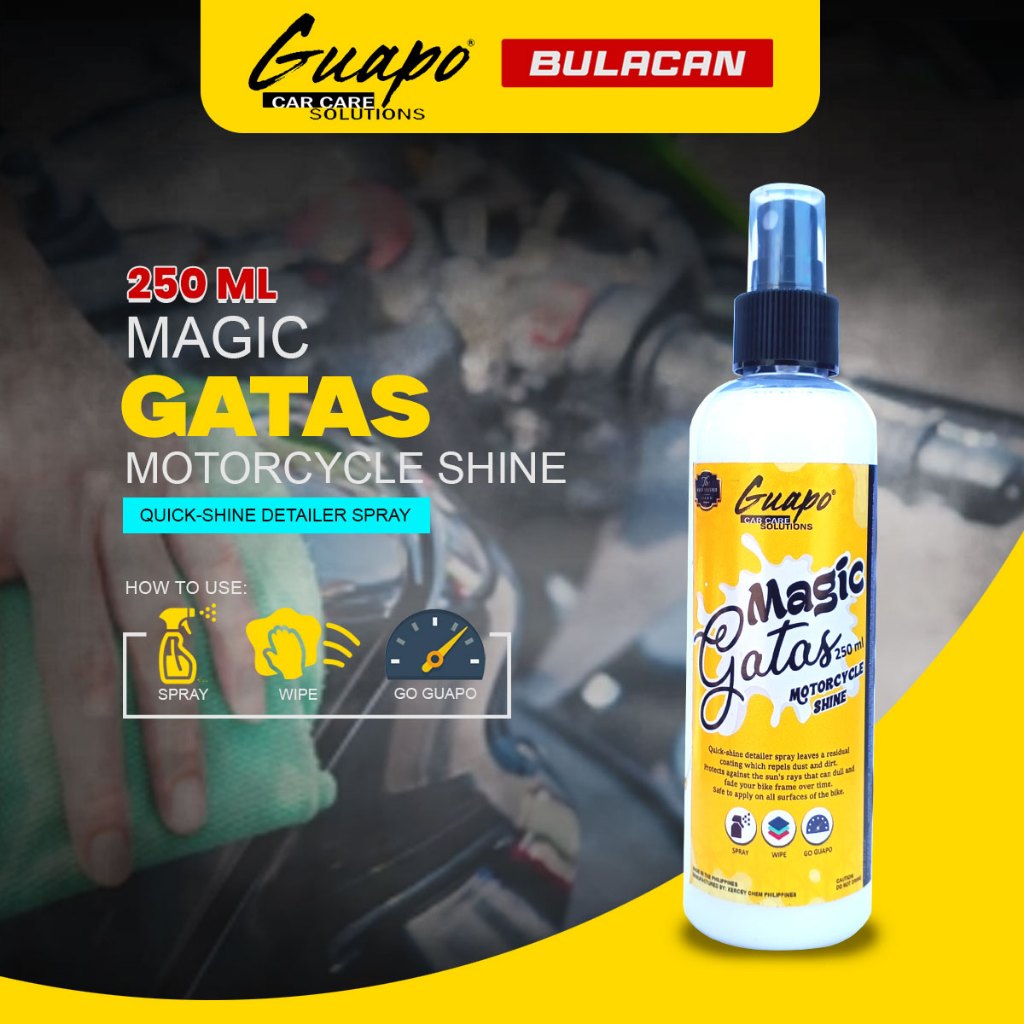 Guapo 250ml Magic Gatas Motorcycle Quick Shine Polish Detailing Motor ...