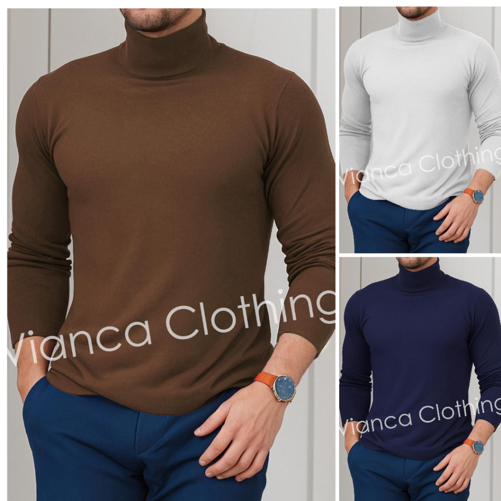 Turtleneck for Men Korean Fabric Turtle Neck for Men Long Sleeve for ...