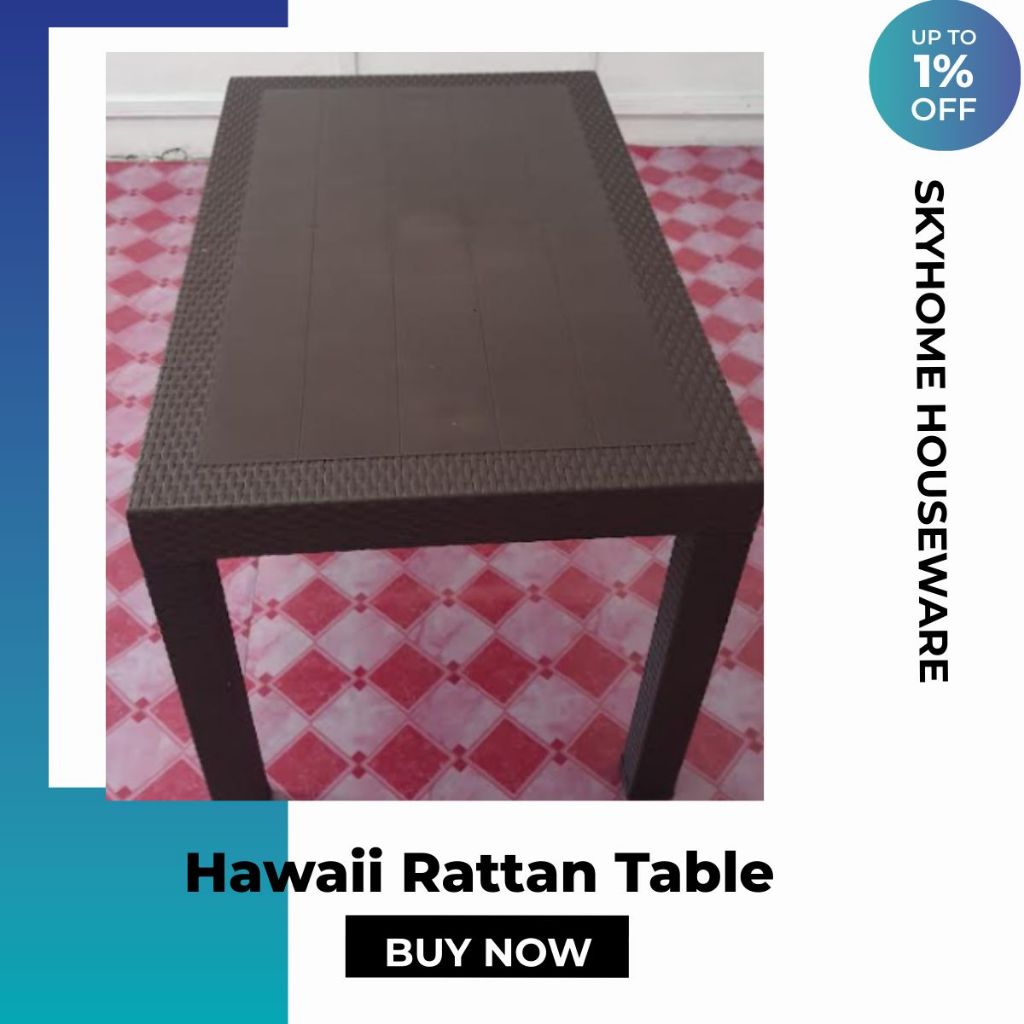 HAWAII RATTAN TABLE /DINNING TABLE/RATTAN DESIGN 24X38 /RECTANGLE TABLE ...