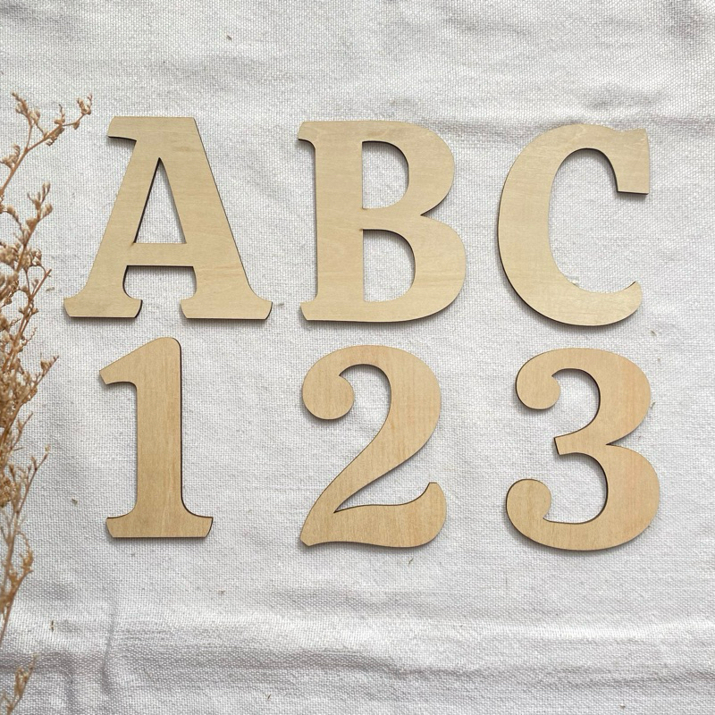 Wooden Letters and Numbers cut-out Wooden Letter and Number Stencils ...