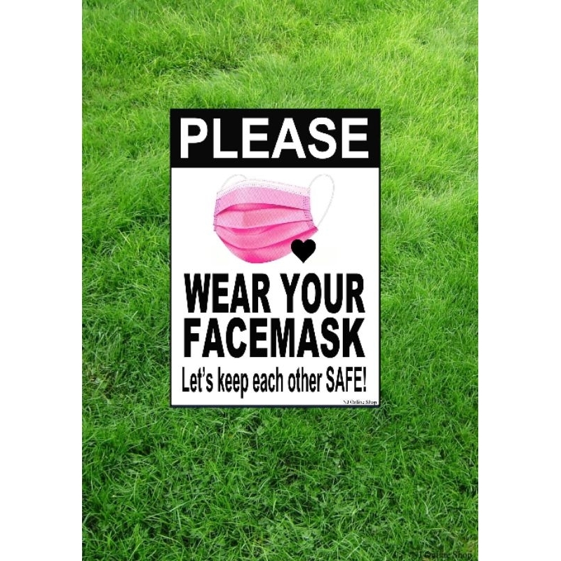 Laminate Signage-Please Wear Your Facemask | Shopee Philippines