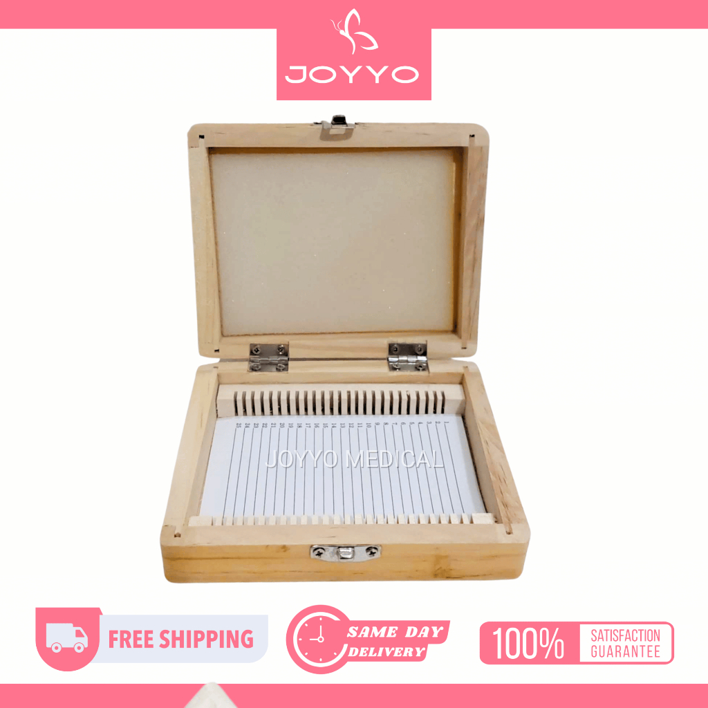 Laboratory Glass Slide Storage Box WOOD 50's | Shopee Philippines