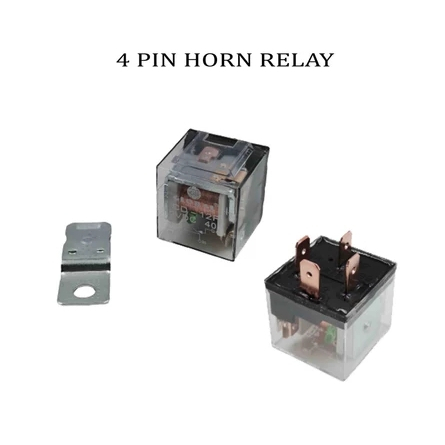 12V Set Transparent Horn Mini Driving Light Relay Socket 4pin 5pin ...