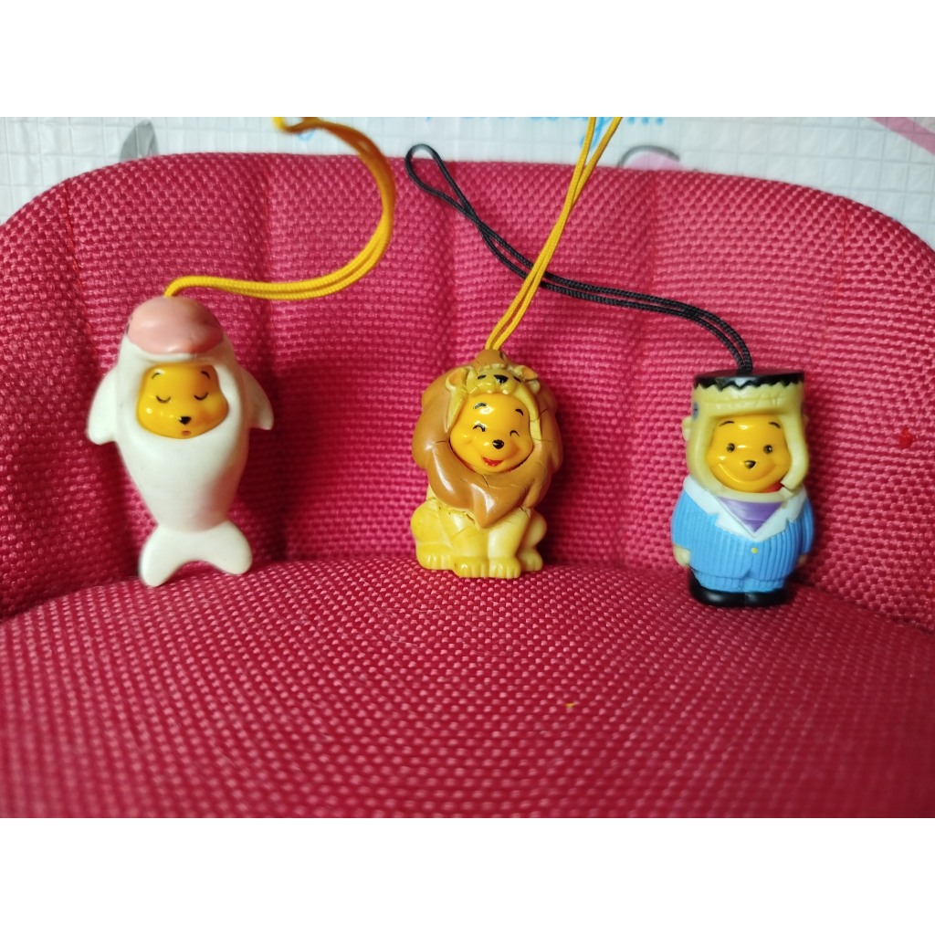 Winnie the Pooh Keychain Charm Set (Dolphin, Frankenstein, and Lion ...