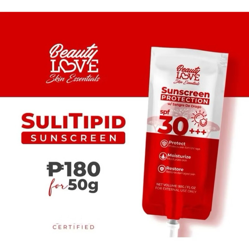 BEAUTY LOVE SUNSCREEN 50g | Shopee Philippines