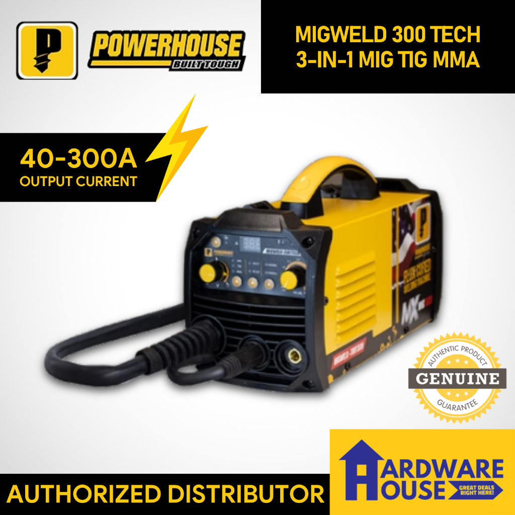 ORIGINAL POWERHOUSE MIGTECH 300 MX 3-IN-1 Welding Machine MIG TIG MMA ...