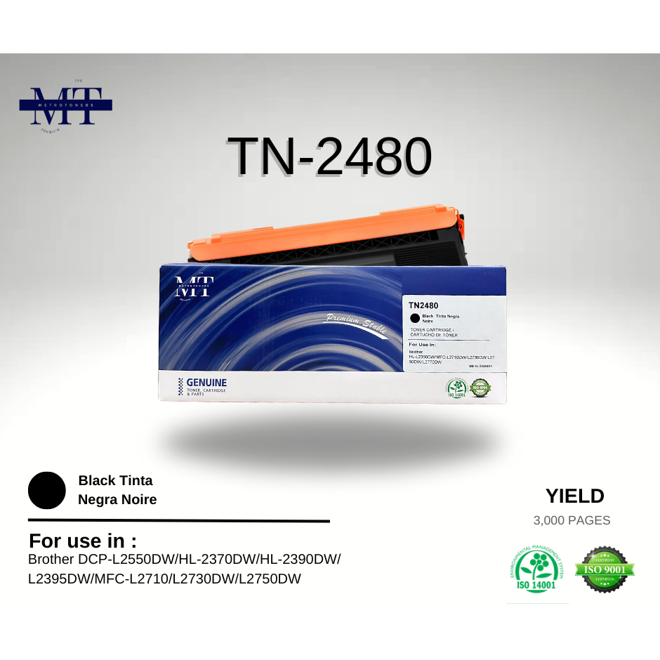 TN-2480 TONER CARTRIDGE (For use: Brother DCP-L2550DW/HL-2370DW/HL ...