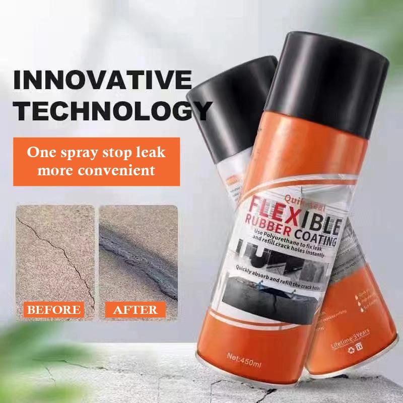 Quick Seal Waterproof Spray 450ml – Flexible Rubber Coating Sealant for ...