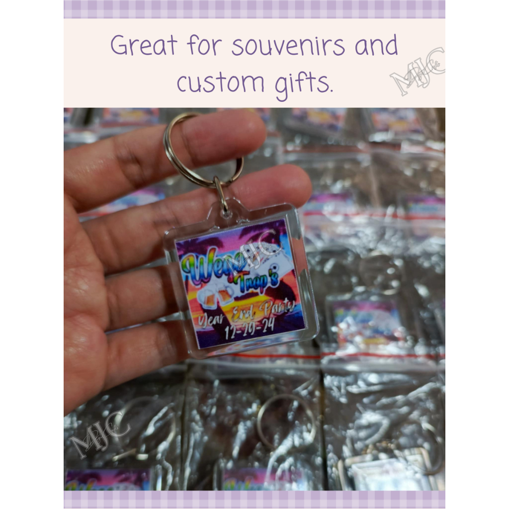Personalized Acrylic Keychains - Square | Custom Gifts, Souvenirs ...