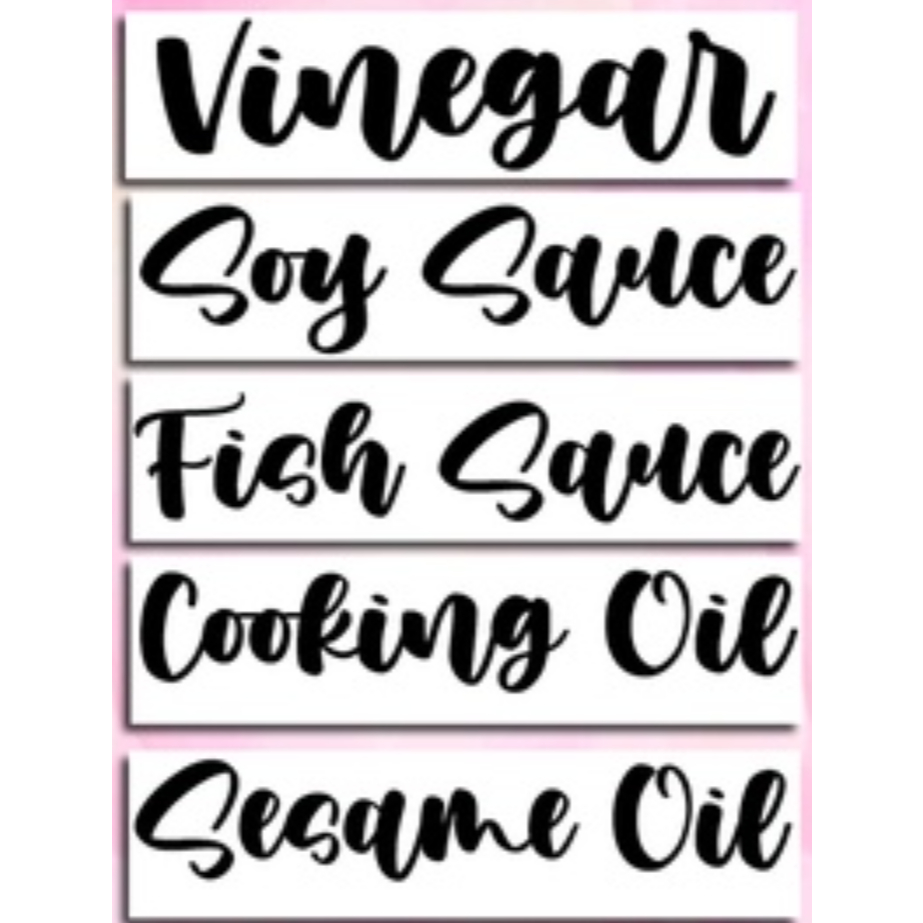 Customize Condiments Sticker Set (5 Label in 1) | Shopee Philippines