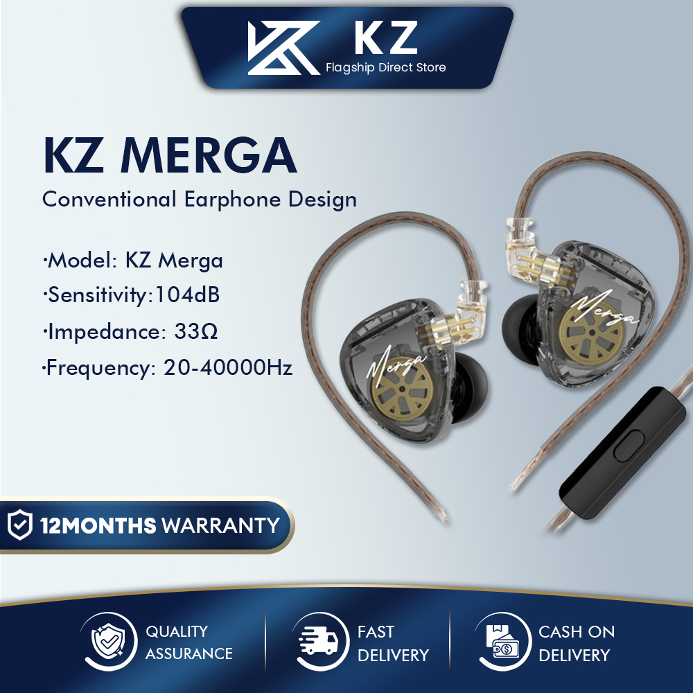 KZ Merga Quad Driver Sound Output Professional Quality Earphone High-resolution Tuning IEM ...