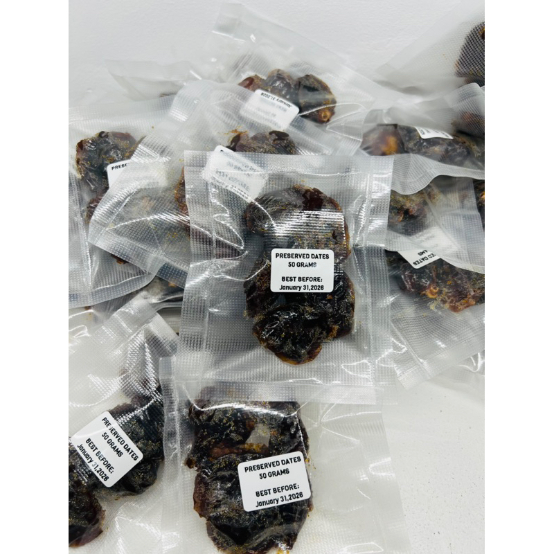 Preserved Dates imported from KSA (snack pack -50grams) | Shopee ...